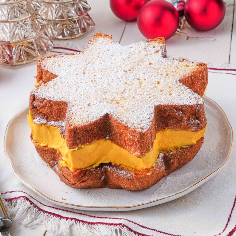 Pandoro con crema gialla - Zafferano 3 Cuochi